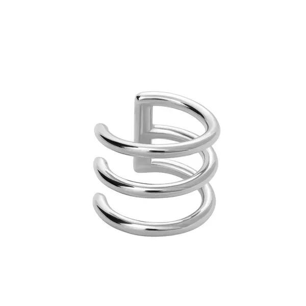 LUCY QUARTERMAINE Solid Sterling Waterfall Triple Ear Cuff - Silver