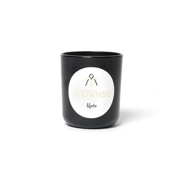 ADUWHAM Kente Candle: A Sensory Journey To Ghana’s Royal Heritage - Black
