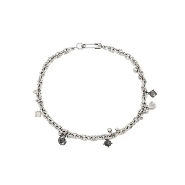 POTOSKA Stella Chain Necklace - Silver