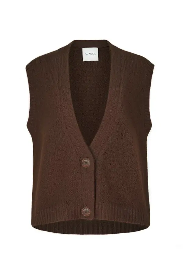 SALANIDA Melody Mohair Vest - Brown