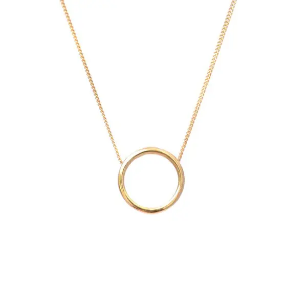 LEE RENEE Halo Pendant Necklace - Gold
