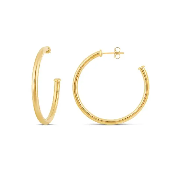 SHYMI Thin Tube Hoop Earrings - Gold