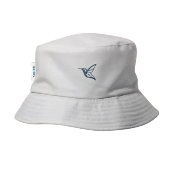 LIVE KOLIBRI Cotton Twill Bucket Hat - White