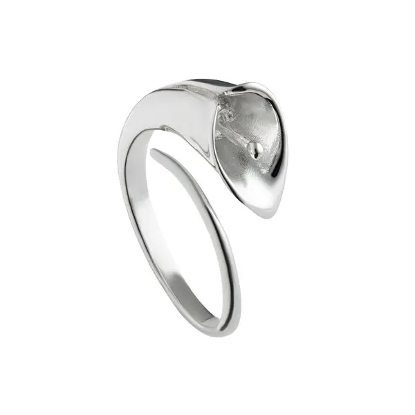LILY CHARMED Sterling Lily Flower Open Ring - Silver