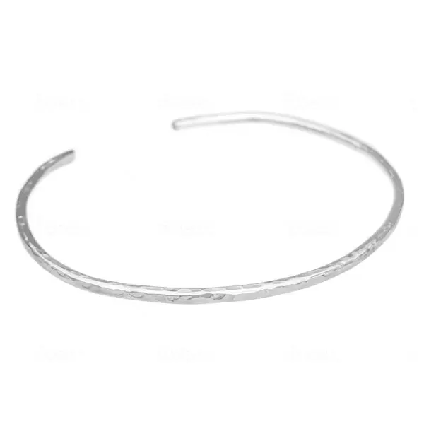 KIRI & BELLE Eva Hammered Cuff Bracelet - Silver