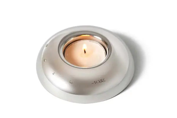 WARE COLLECTIVE Glow Sterling Tea Light Holder - Silver
