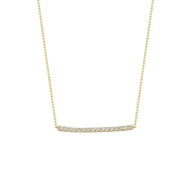 SPERO LONDON 14ct Diamond Bar Necklace - Gold