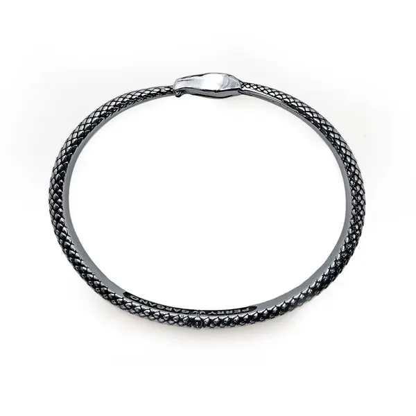 PERRY GARGANO The Ouroboros Snake Cuff - Silver
