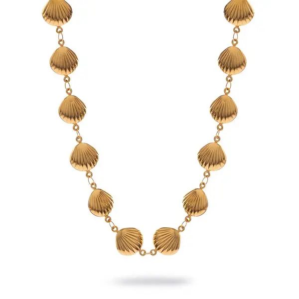 EBRU JEWELRY Sun-kissed Seashell Necklace - Gold