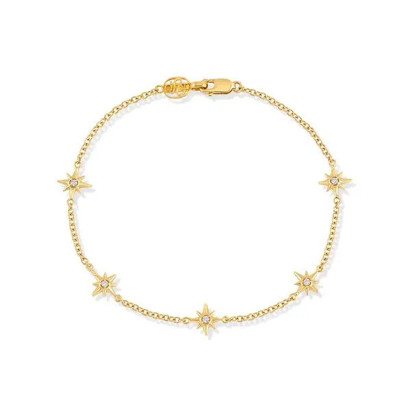 DOWER & HALL Diamond Five Star Bracelet - Gold