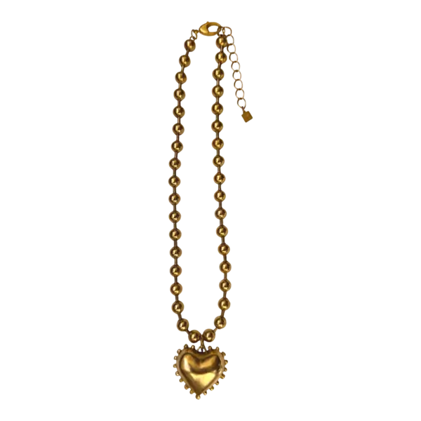 SCCOLLECTION Rosie Dotted Heart Necklace - Gold