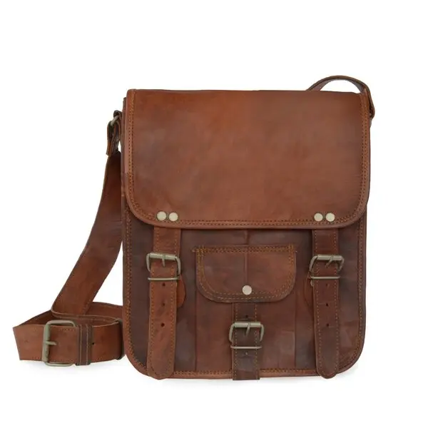 VIDA VIDA Vintage Leather Day Satchel - Brown