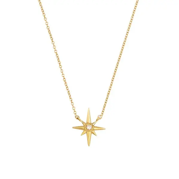 DOWER & HALL North Star Diamond Pendant - Gold