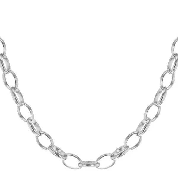 TRUE ROCKS Belcher Charm Necklace Rhodium Plated - Gray/yellow