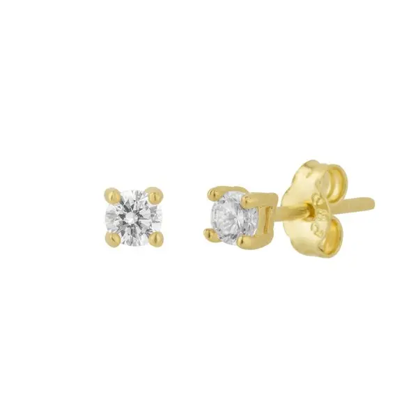 SPERO LONDON Fine 3mm Stud Earrings 14ct Solid - Gold