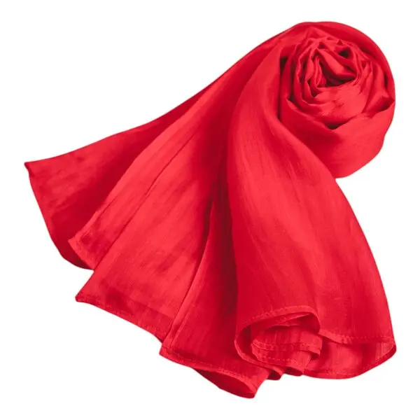 SILK AND BEARS Mulberry Silk Scarf – Handwoven & Hand-dyed Sheer Shawl - Red