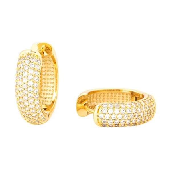 UCHI & SOTO Kin Pave Hoop Earrings - Gold