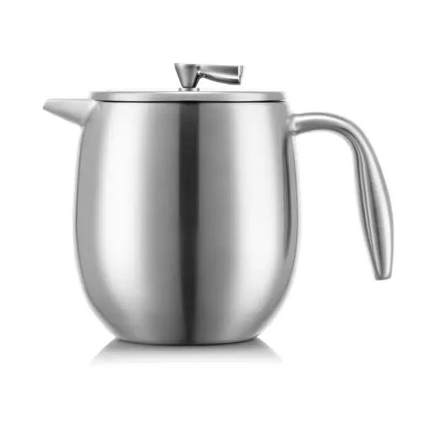 BODUM Columbia French Press Coffee Maker Double Wall Matt - Silver