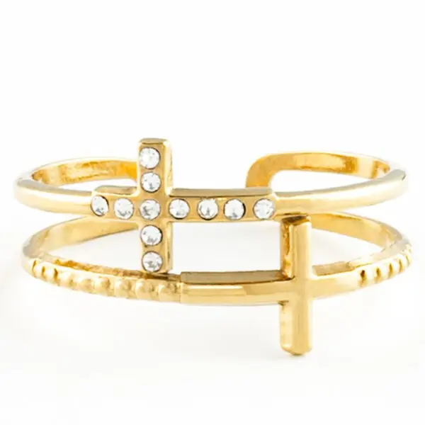 STARFISH PROJECT Cross Serenity Adjustable Ring - Gold