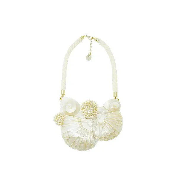 GISSA BICALHO Neutrals Shells Statement Necklace - Yellow