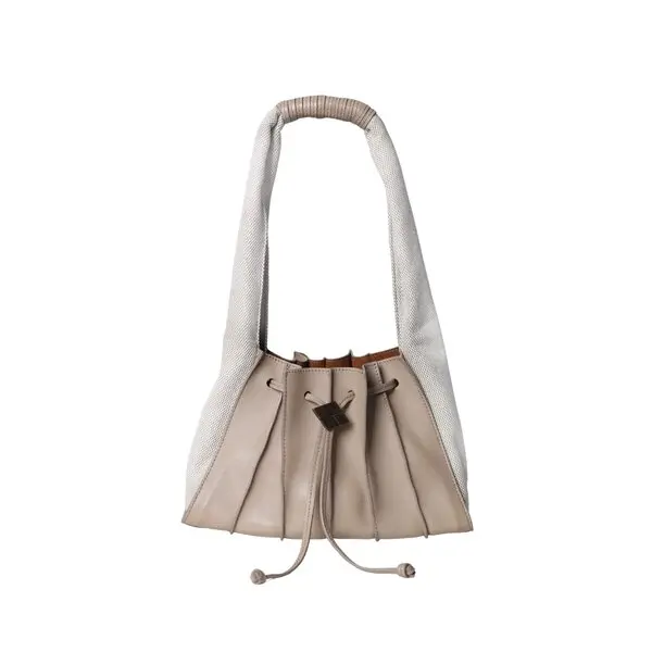 MAESE PLACE Mini Tablao Tapiz Bucket Bag - White