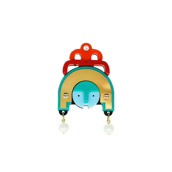 GISSA BICALHO Ixchel Brooch - Green