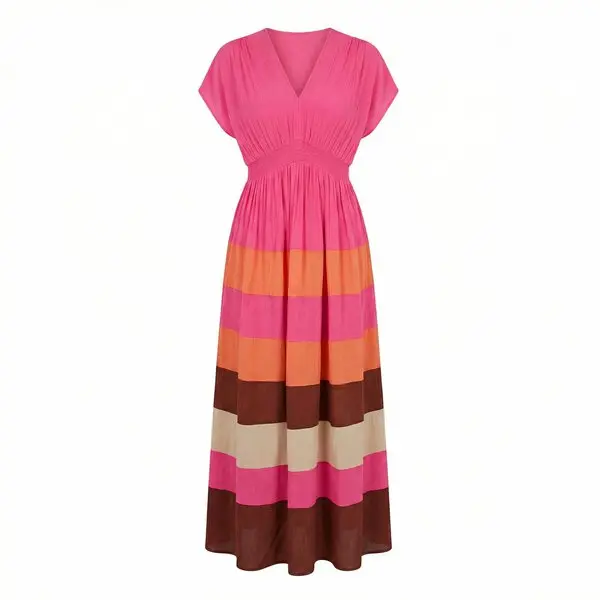 NOOKI DESIGN Rosalie Striped Maxi Dress - Pink