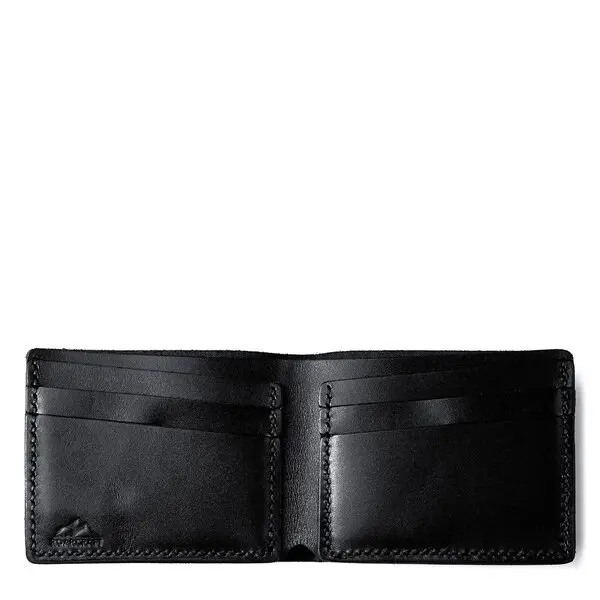 ROARCRAFT Classic Bifold Leather Wallet Pergamon - Black
