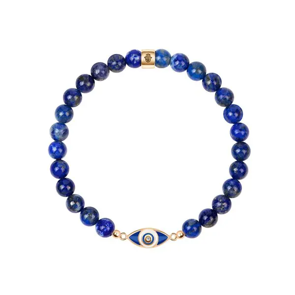 KARMA AND LUCK Lapis Evil Eye Charm Bracelet - Blue