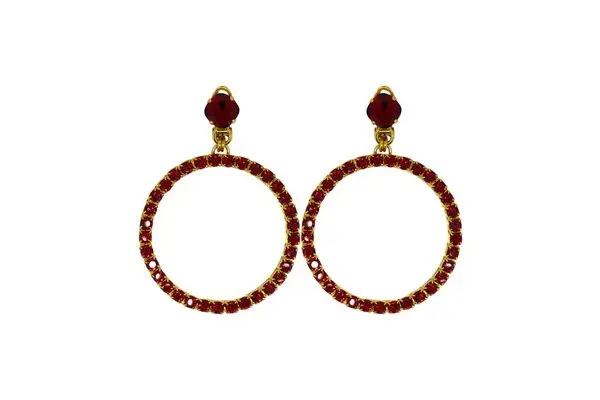 VICKISARGE Medium Hoop Earrings - Red