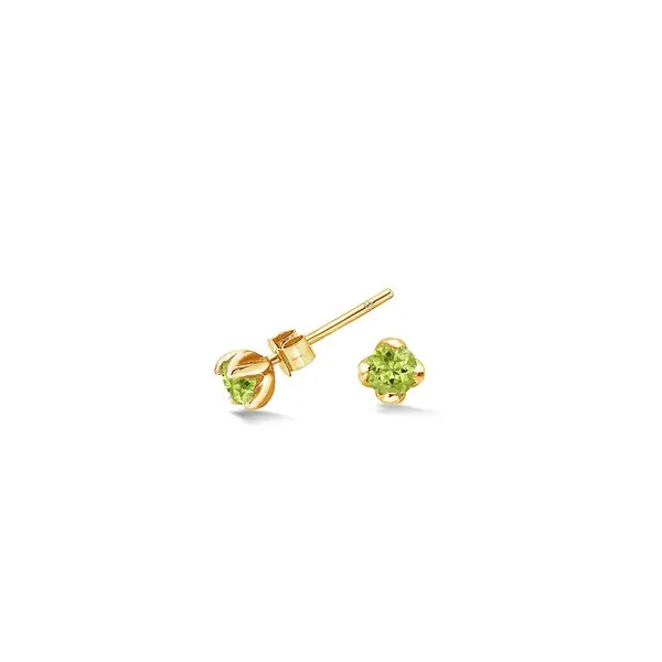 DOWER & HALL Gold Vermeil Orissa Stud Earrings - Gold/green