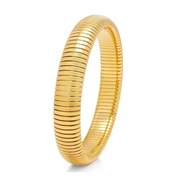 NIALAYA JEWELRY Stretch Bangle 12mm - Gold