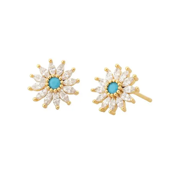 STARFISH PROJECT Spark Hope Studs - Gold/blue