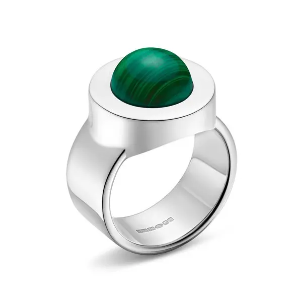 RAHUL PATEL COLLECTION Genesis Malachite Ring - Green/silver