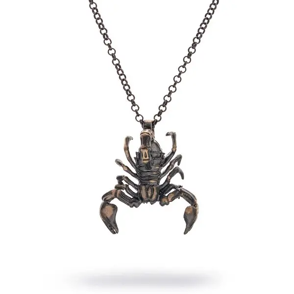 EBRU JEWELRY Scorpion Guardian Sterling Pendant Necklace - Silver