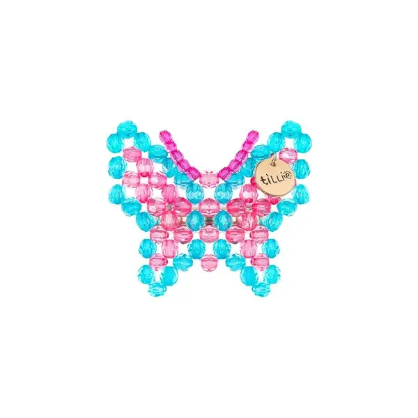 TILLIE BEADS Butterfly Bead Hair Clip - Blue