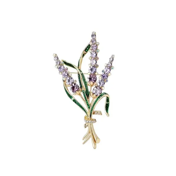CHANEL JOAN ELKAYAM Lavender Brooch - Purple/gold/green