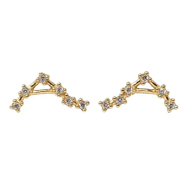 HARFI Libra Star Sign Constellation Earrings - Gold/silver