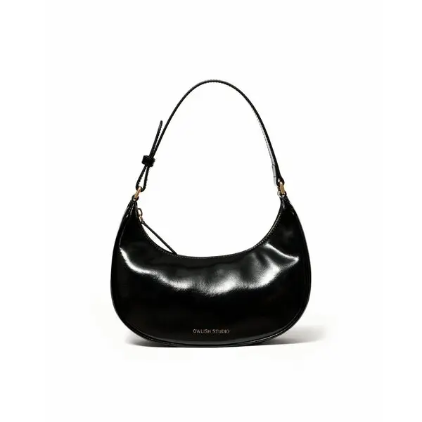 OWLISH STUDIO Mangrove Shoulder Bag In Patent Vegan Leather