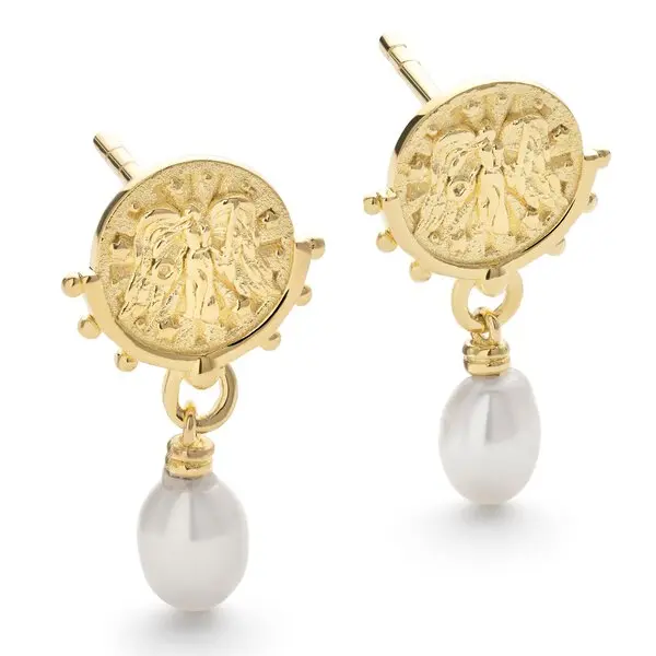 ELK & BLOOM Goddess Drop Earrings - Gold