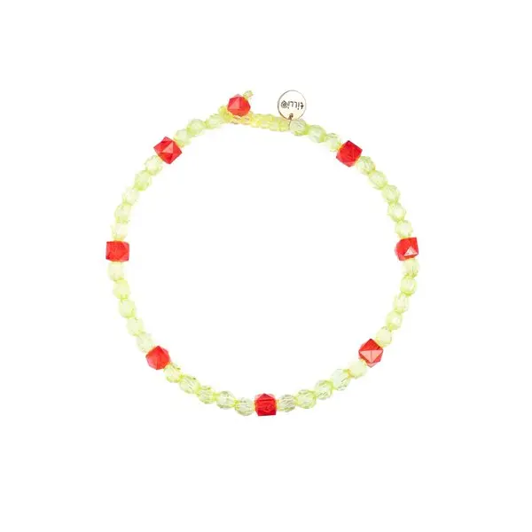 TILLIE BEADS Beaded Acrylic Necklace - Green