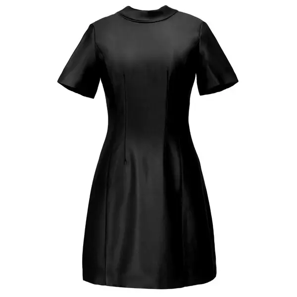 SMART AND JOY Sailor Collar Taffeta Dress