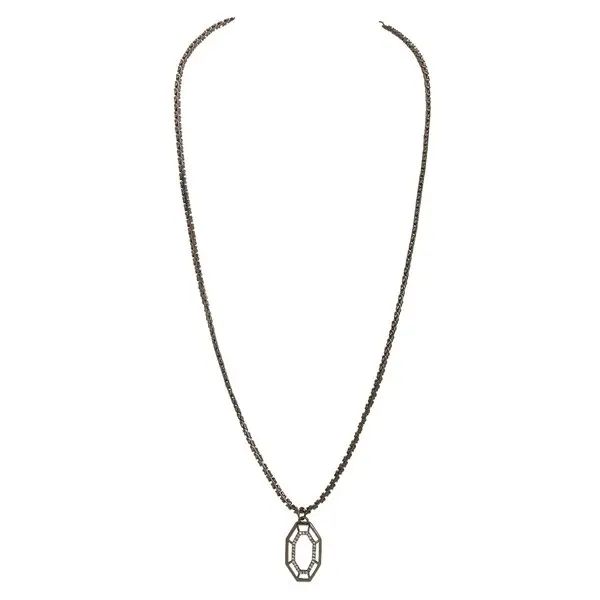DHWANI BANSAL Syra Pendant With Cubic Zirconia - Grey/white/silver