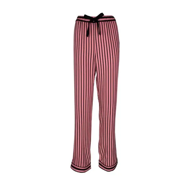 PRETTY YOU Boyfriend Fit Stripe Trousers - Red
