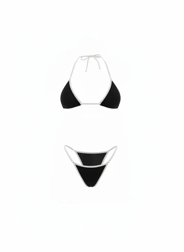 DEAR LOVER Diana Bikini Set Triangle Top And Bottom - Black