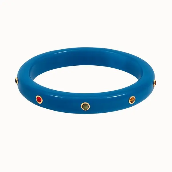 MICHAEL NASH JEWELRY Kristen Resin And Stone Bangle - Blue