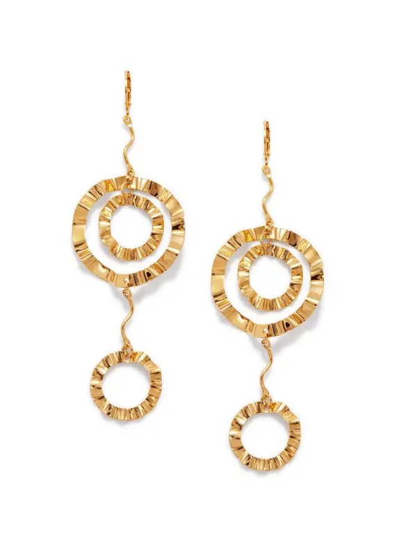 JAREDJAMIN French Ruffle Leverback Earrings - Gold