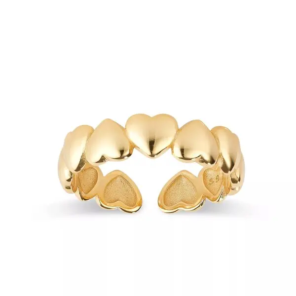 ELK & BLOOM Heart Band Ring - Gold