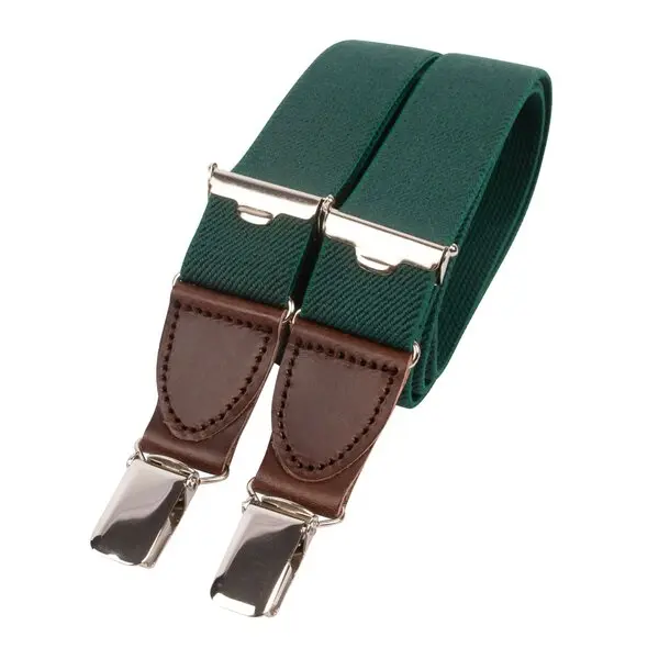 LE COLONEL Skinny Braces - Brown/green
