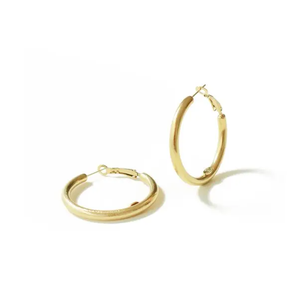 RETRO CHIC Retro Hoop Earrings - Gold